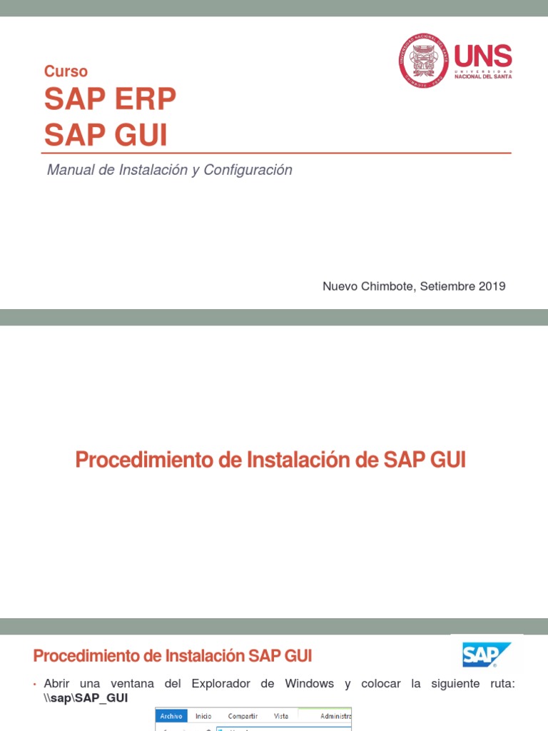 Sap PM - Instalacion Sap Gui | PDF | Interfaces gráficas de usuario ...