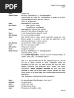 Script Arraignment and Pre-Trial | PDF | Arraignment | Plea