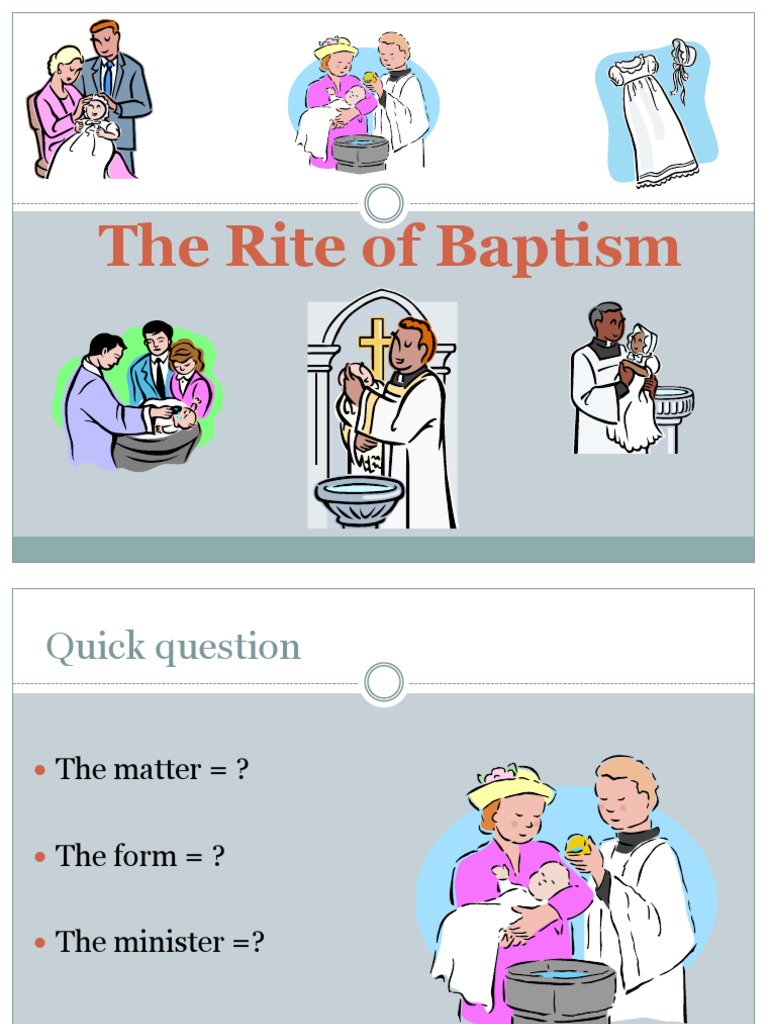 Rite of Baptism | PDF | Godparent | Baptism