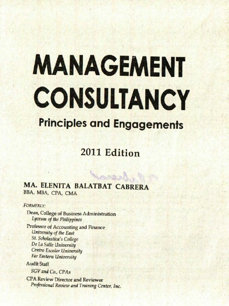 Management Consultancy by Cabrera PDF | PDF