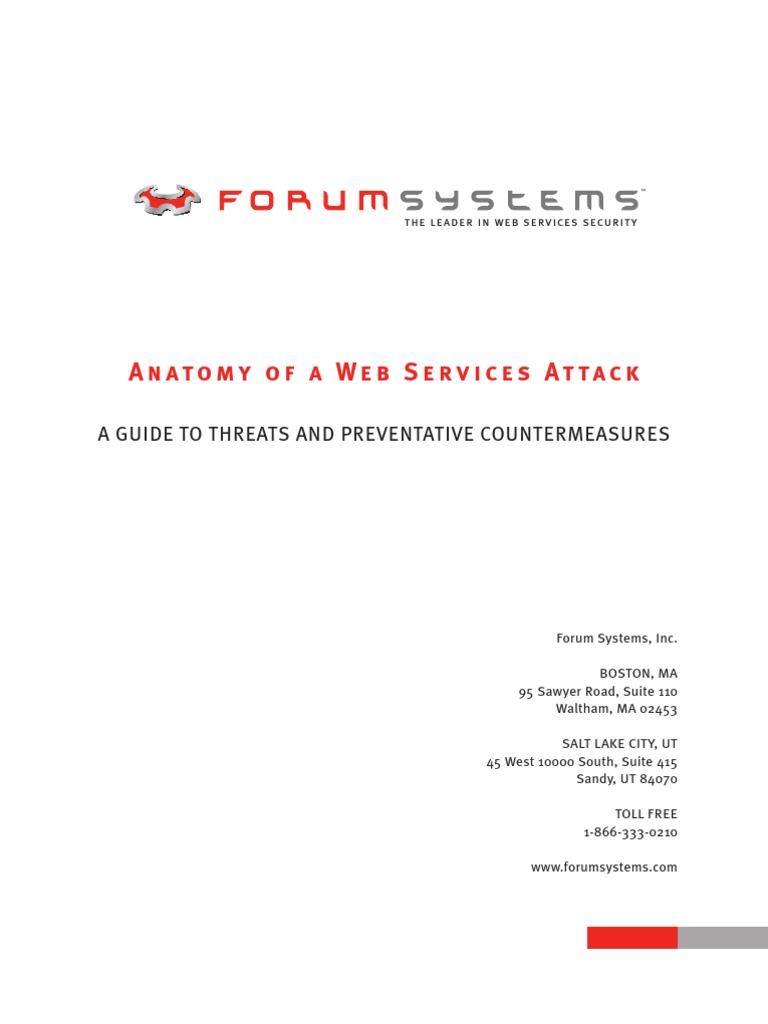 Anatomy of A SOA, XML and Web Services Attack | PDF | Soap | Web Service