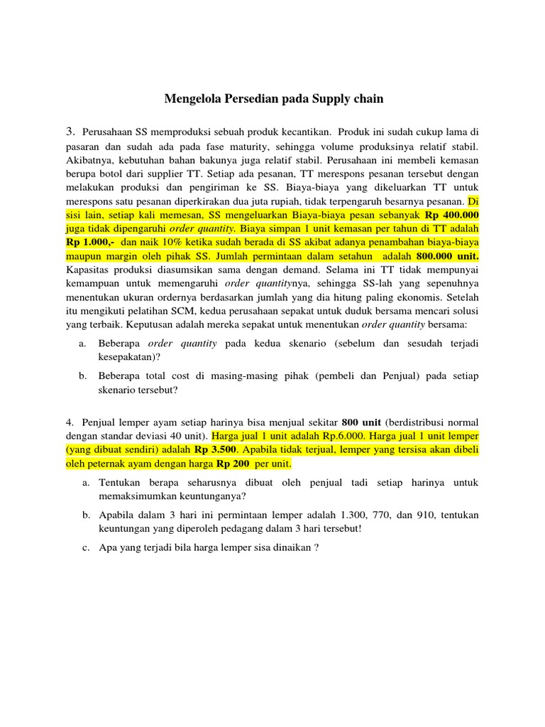 Optimasi Persediaan dan Keuntungan | PDF