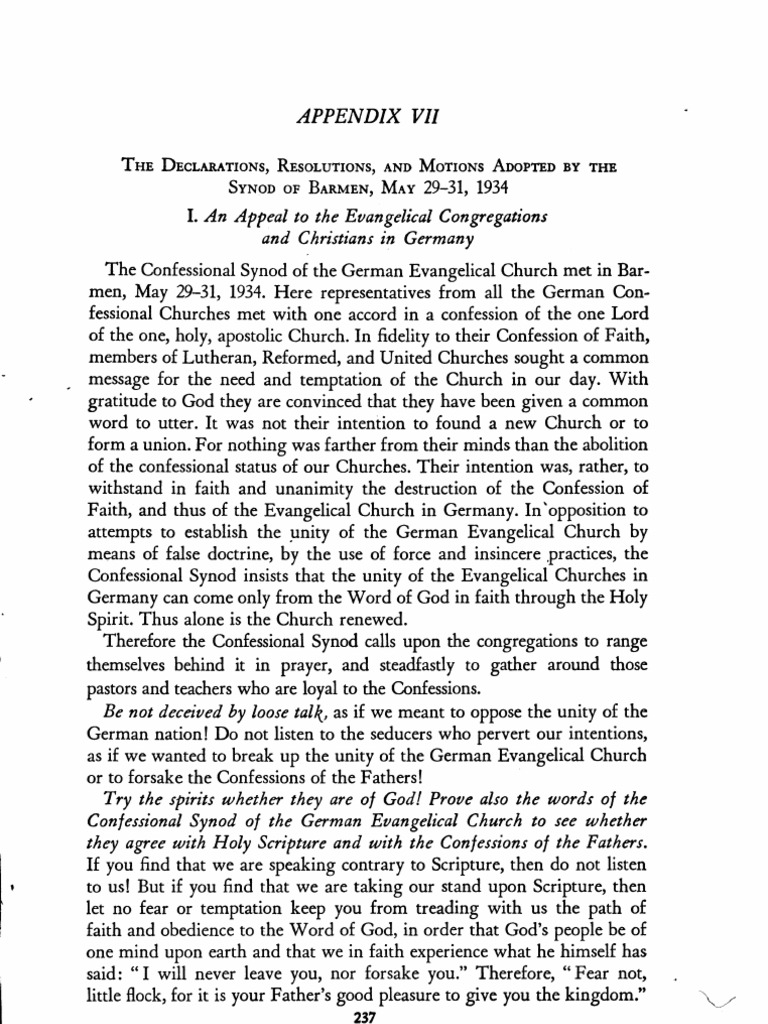 Appendix Vii: Declarations, Resolutions, and Motions Adopted by The ...