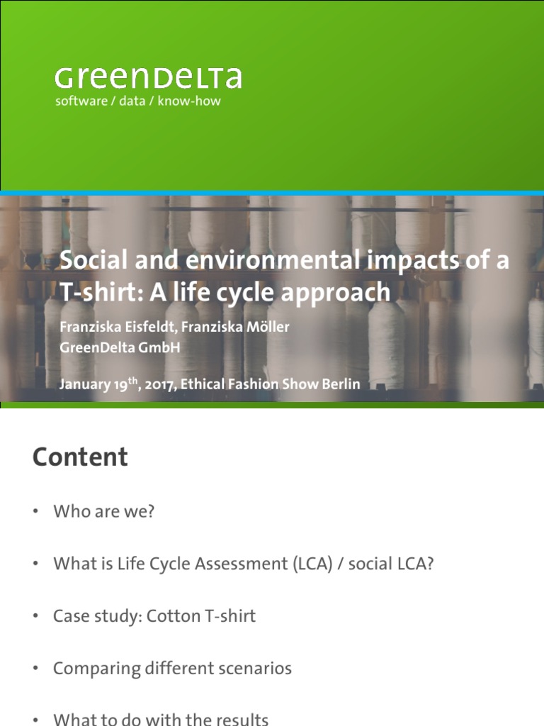 Life Cycle Assessment of T-Shirt Impact | PDF | Life Cycle Assessment ...