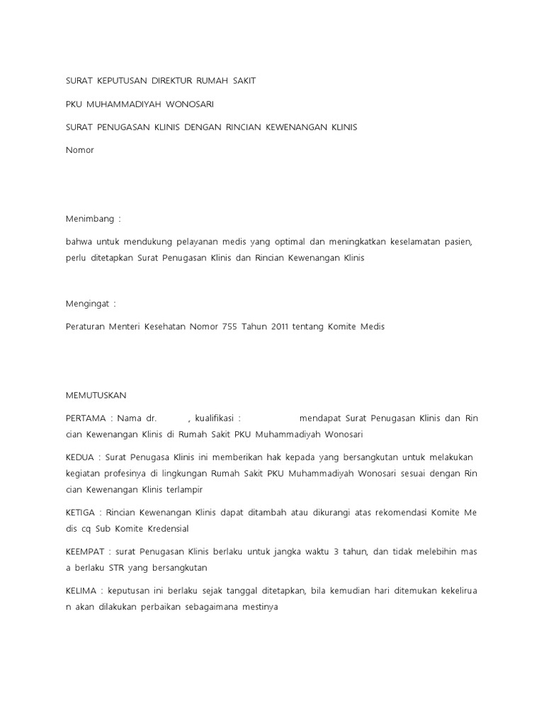 SK RKK SPK Dokter | PDF