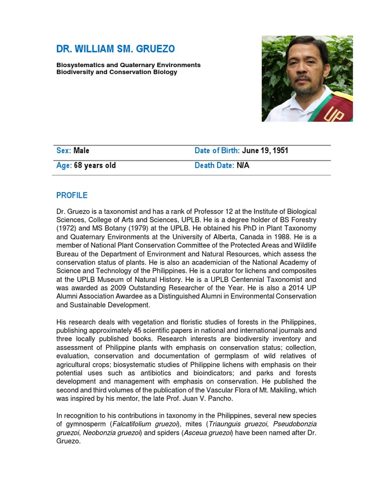 BIO 142 Gruezo WS | PDF | Conservation Biology | Philippines