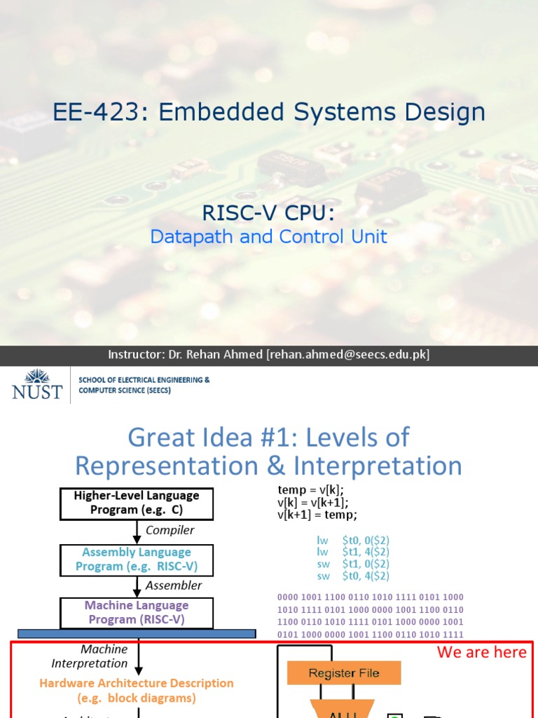 L06 Riscv Datapath Design Pdf Central Processing Unit Inputoutput 1819