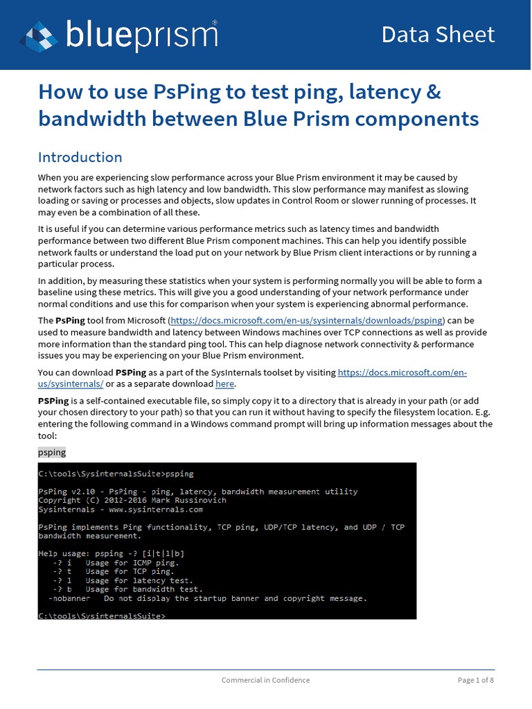 Data Sheet - How To Use PsPing To Test Ping, Latency & Bandwidth ...