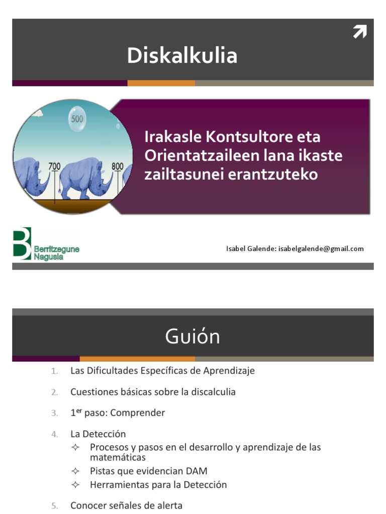 PrestGara - Diskalkulia - Isabel PDF | PDF | Dislexia | Educación primaria