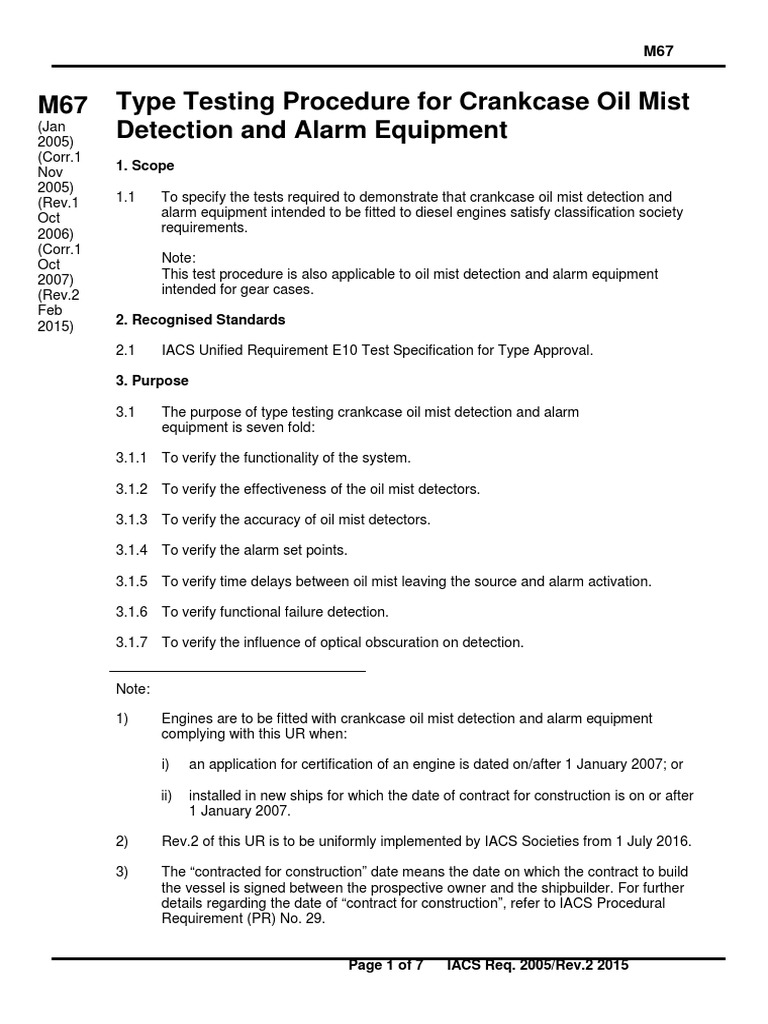 Oil Mist Detector Testing Procedure | PDF | Motor Oil | Sensor