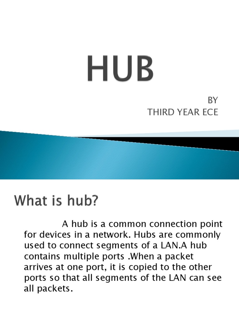 Understanding Computer Hubs in Networking | PDF | Business | Computers