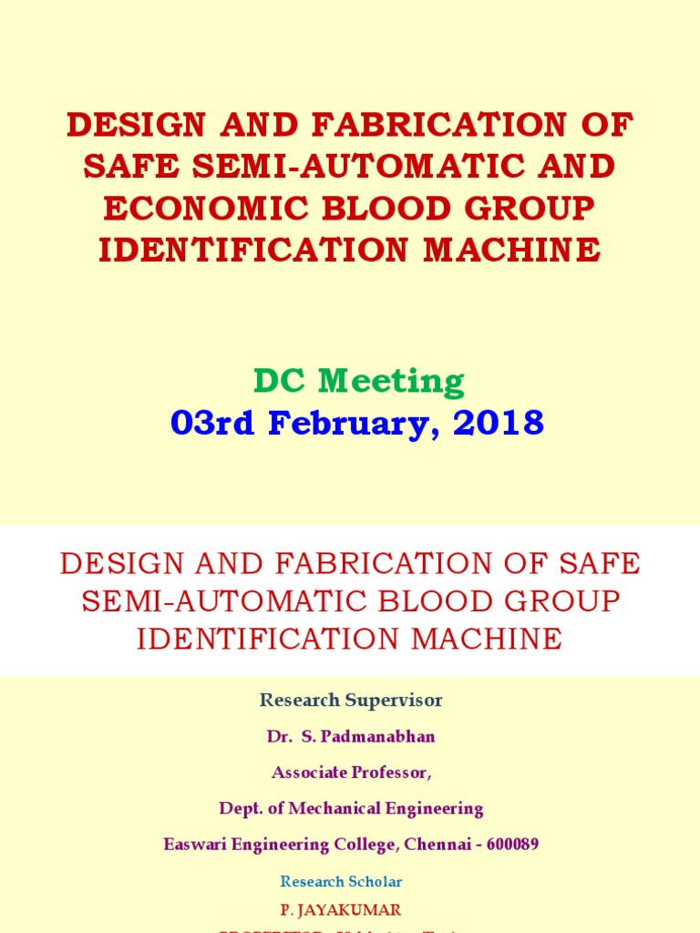 Automatic Blood Grouping | PDF | Blood Type | Medical Specialties