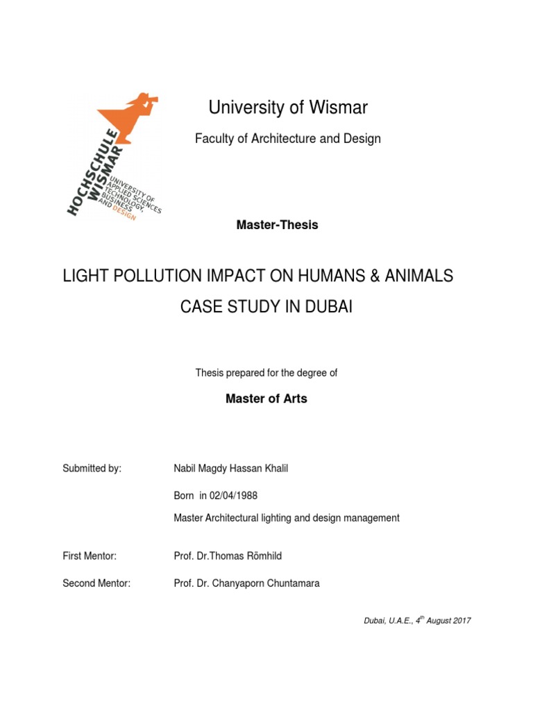 Light Pollution Impact On Humans & Animals (Case Study Dubai) | PDF ...
