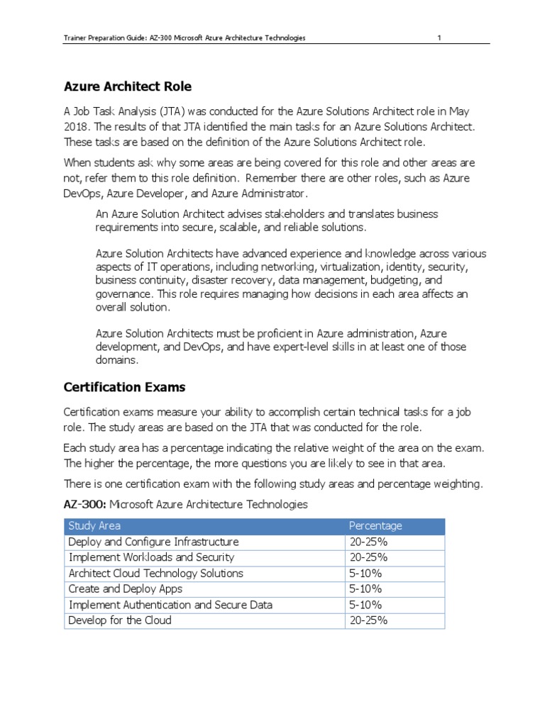 AZ 300T01A ENU TrainerPrepGuide PDF | PDF | Microsoft Azure | Cloud Computing