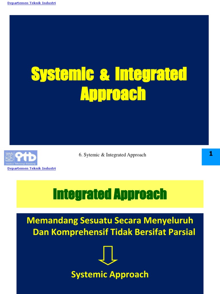 Sistemic & Integrated Approach | PDF | System | Decision Making
