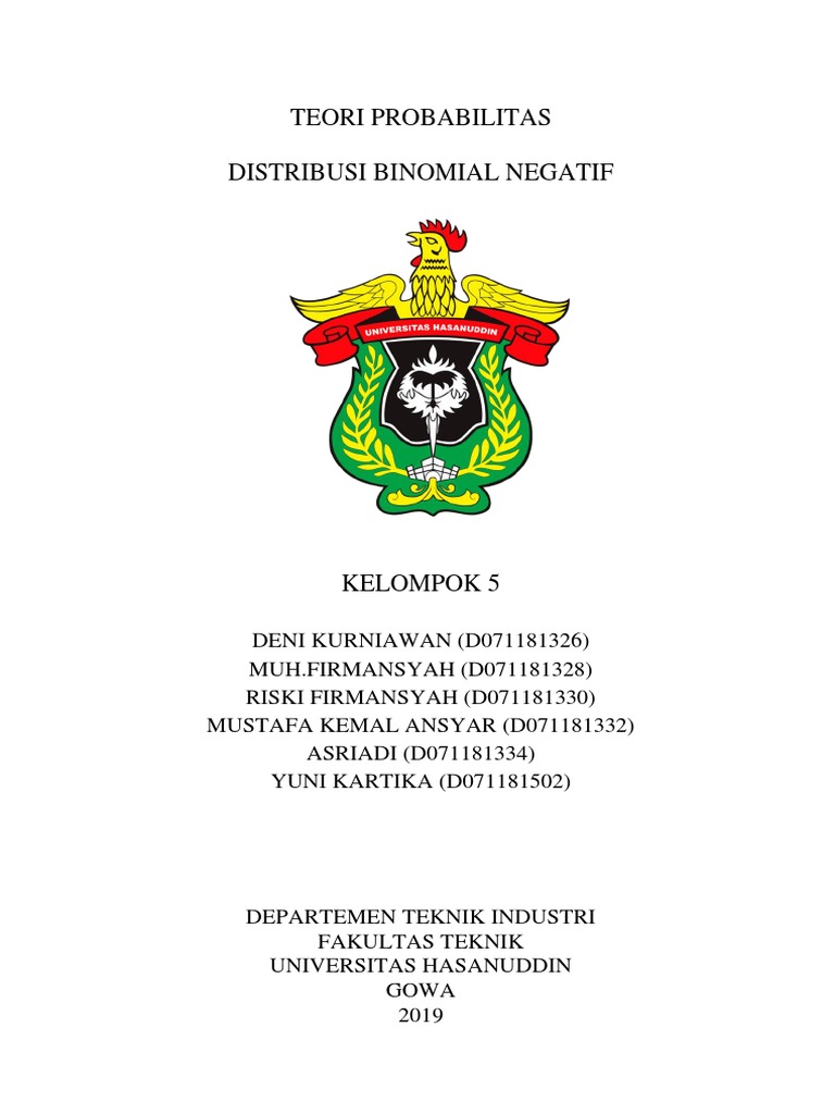 Distribusi Binomial Negatif Dan Distribu Dikonversi Pdf
