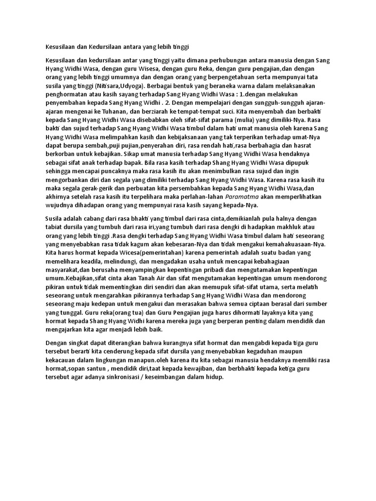 Dodek Kesusilaan Dan Kedursilaan Antara Yang Lebih Tinggi | PDF