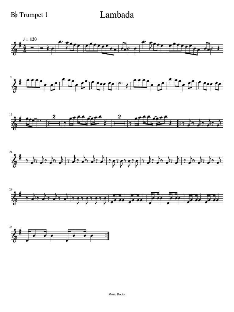 Lambada-Trumpet 1 PDF | PDF