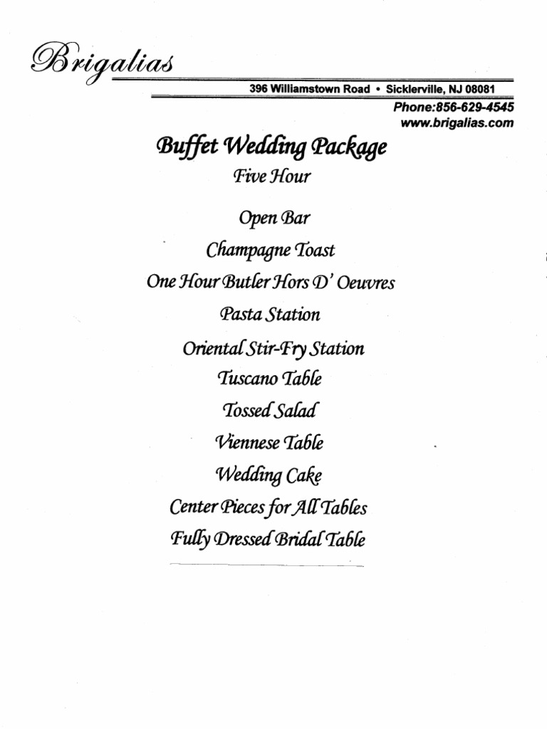 Brigalias Buffet | PDF