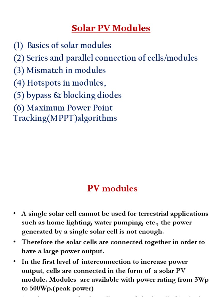 Lec-6-PV System | PDF | Photovoltaic System | Power Inverter