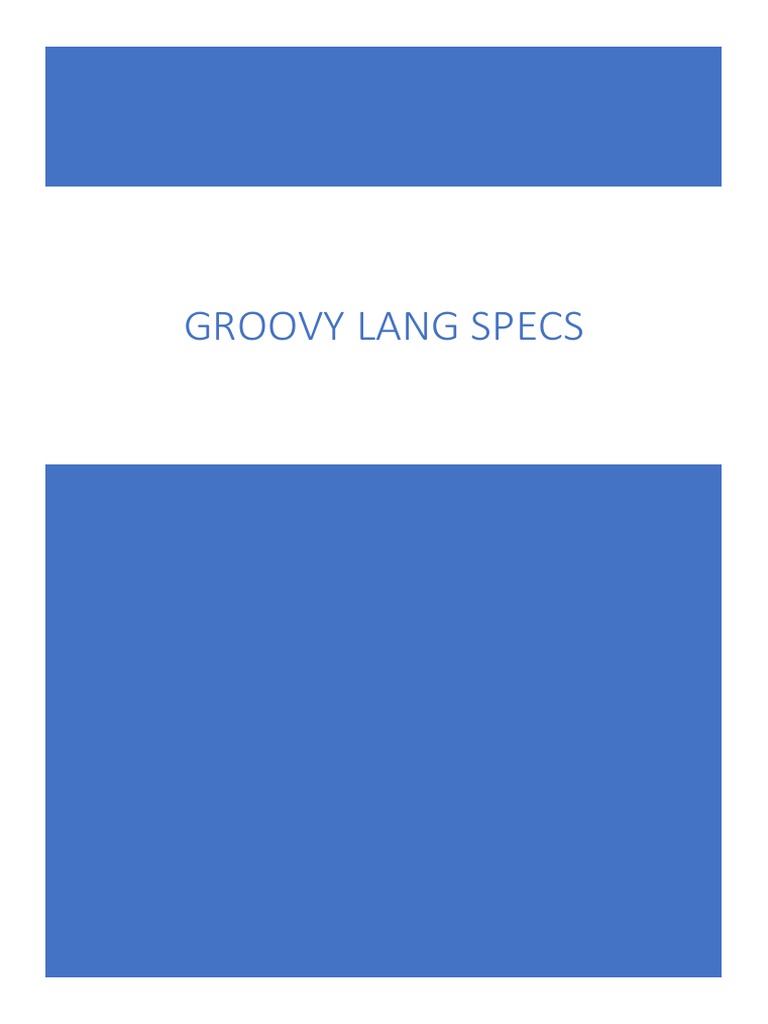 Groovy Lang Specification Pdf Command Line Interface Method Computer Programming 3367
