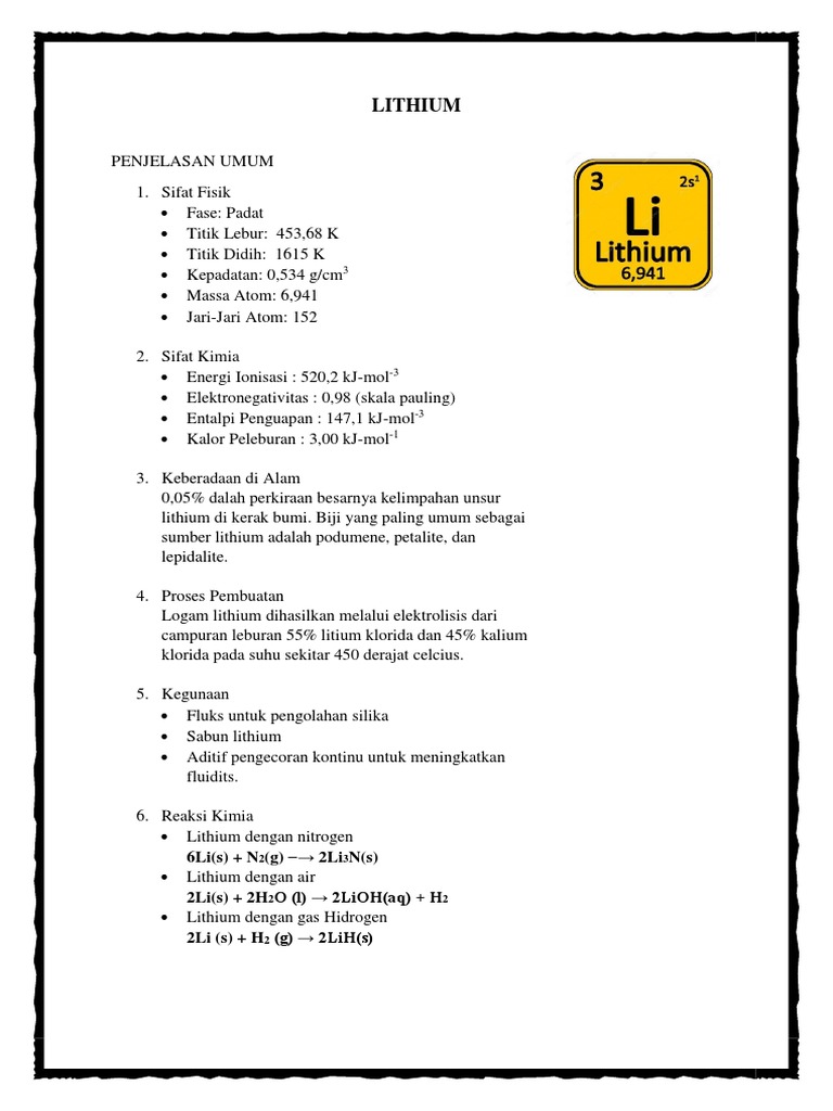 Lithium | PDF