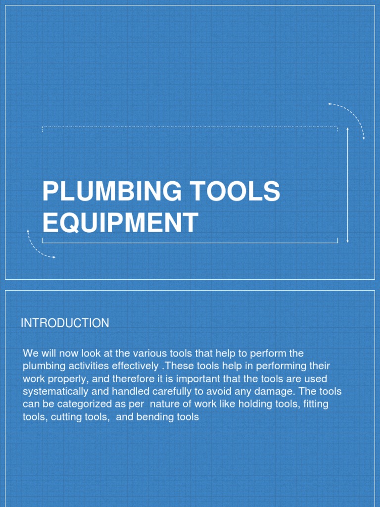 Essential Plumbing Tools Overview | PDF | Plumbing | Nut (Hardware)