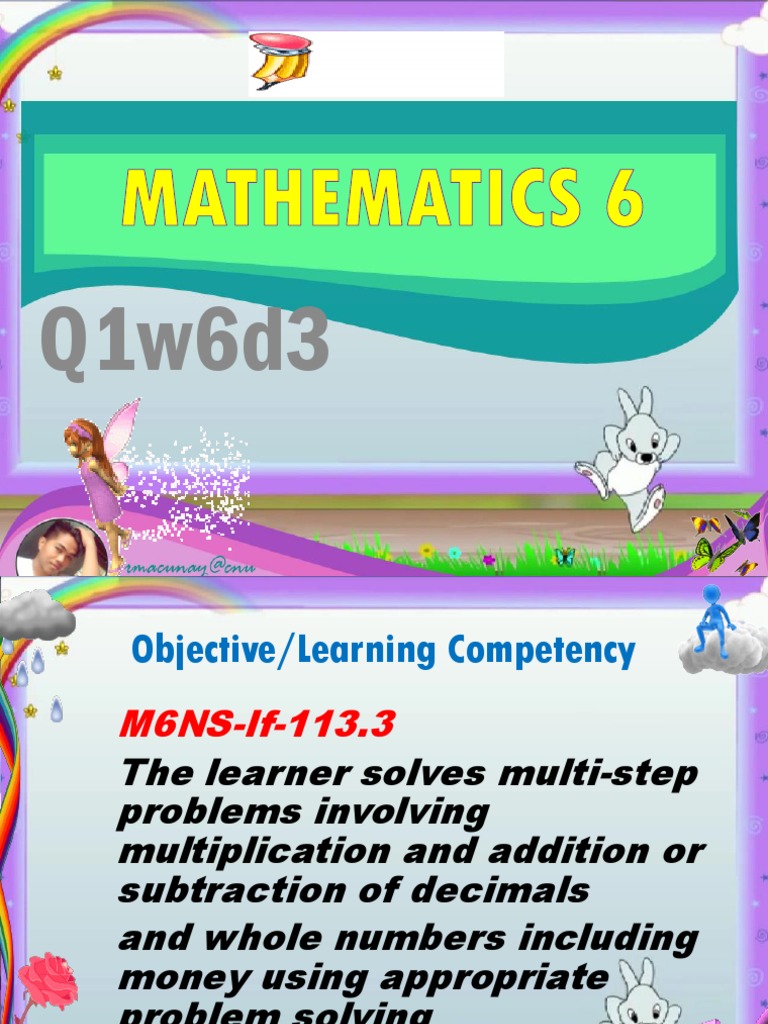 Math 6 - q1 - w6 - Day 3 Maricels Co1 | PDF