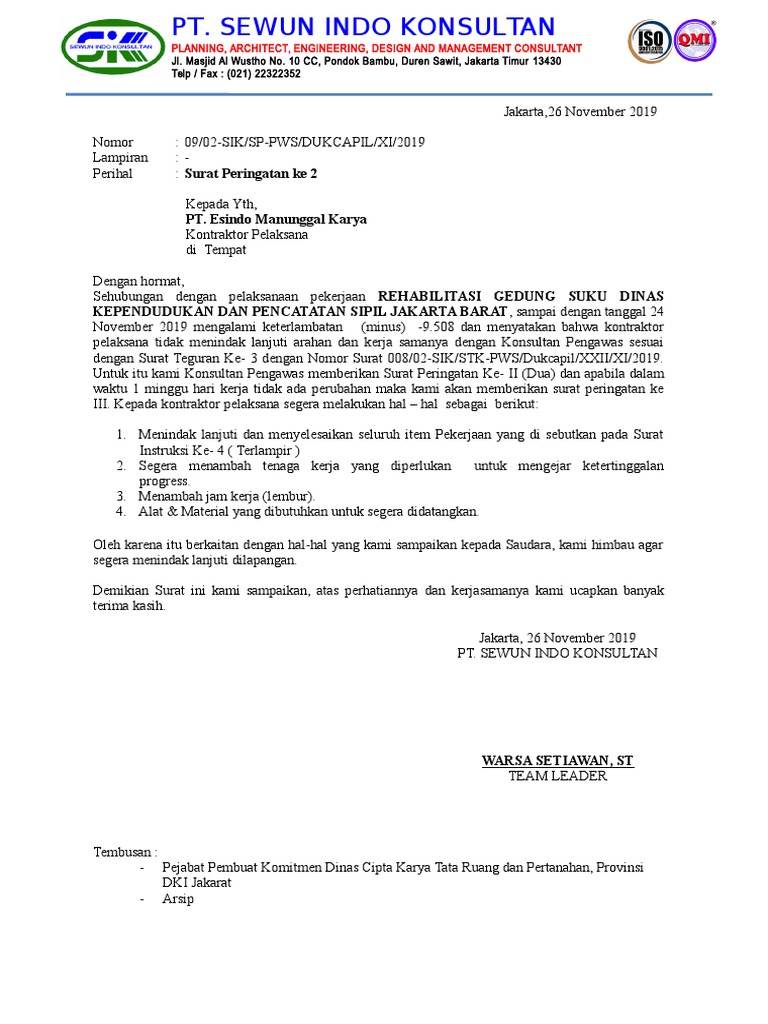 Surat Peringatan | PDF