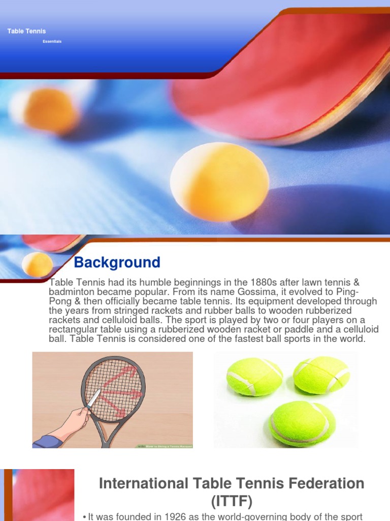Fundamentals of Table Tennis | Download Free PDF | Table Tennis ...