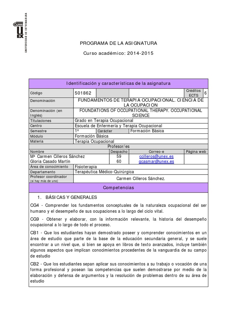 terapia ocupacional | Psicoterapia | Terapia ocupacional