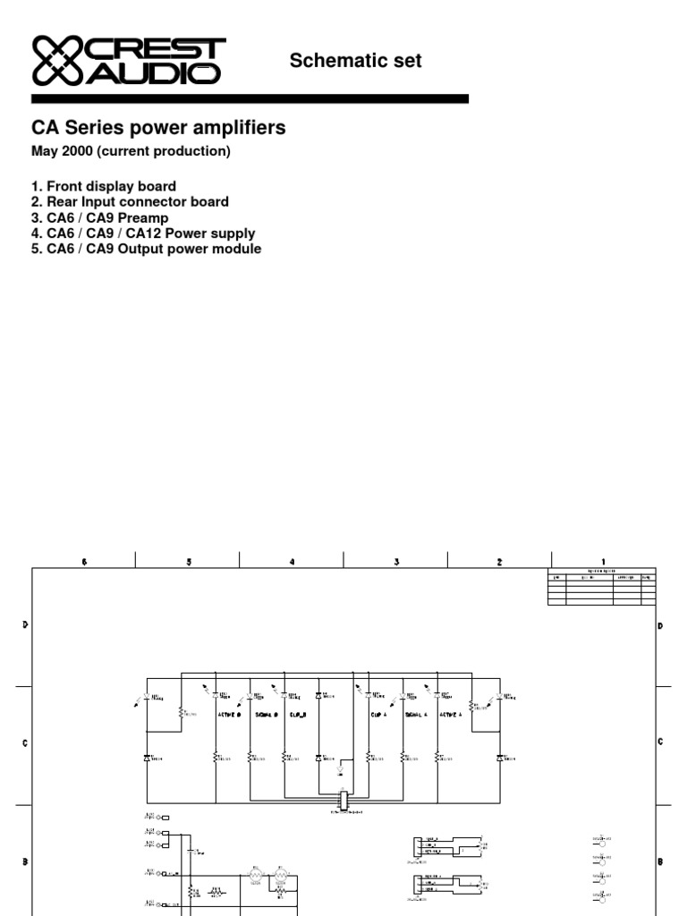 Crest Audio CA Series PDF | PDF