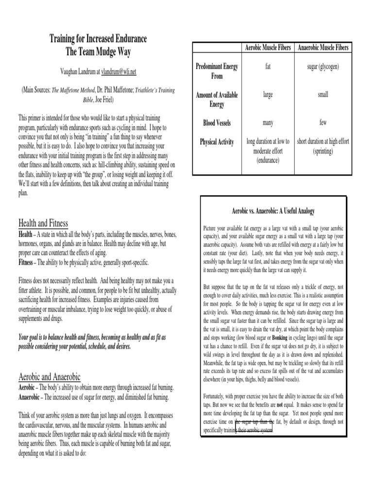 MAF Method Summary | PDF | Aerobic Exercise | Physical Fitness