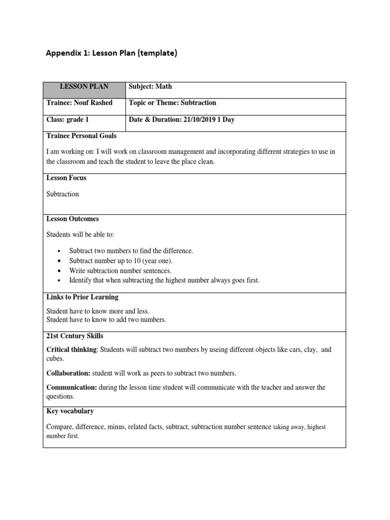 Lesson Plan Nouf 21, October (1) . | PDF | Lesson Plan | Epistemology