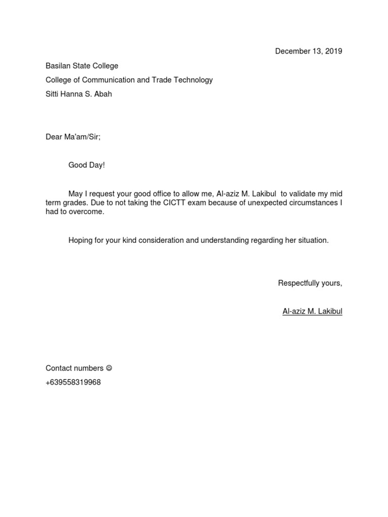 Request for Special Exam Validation | PDF