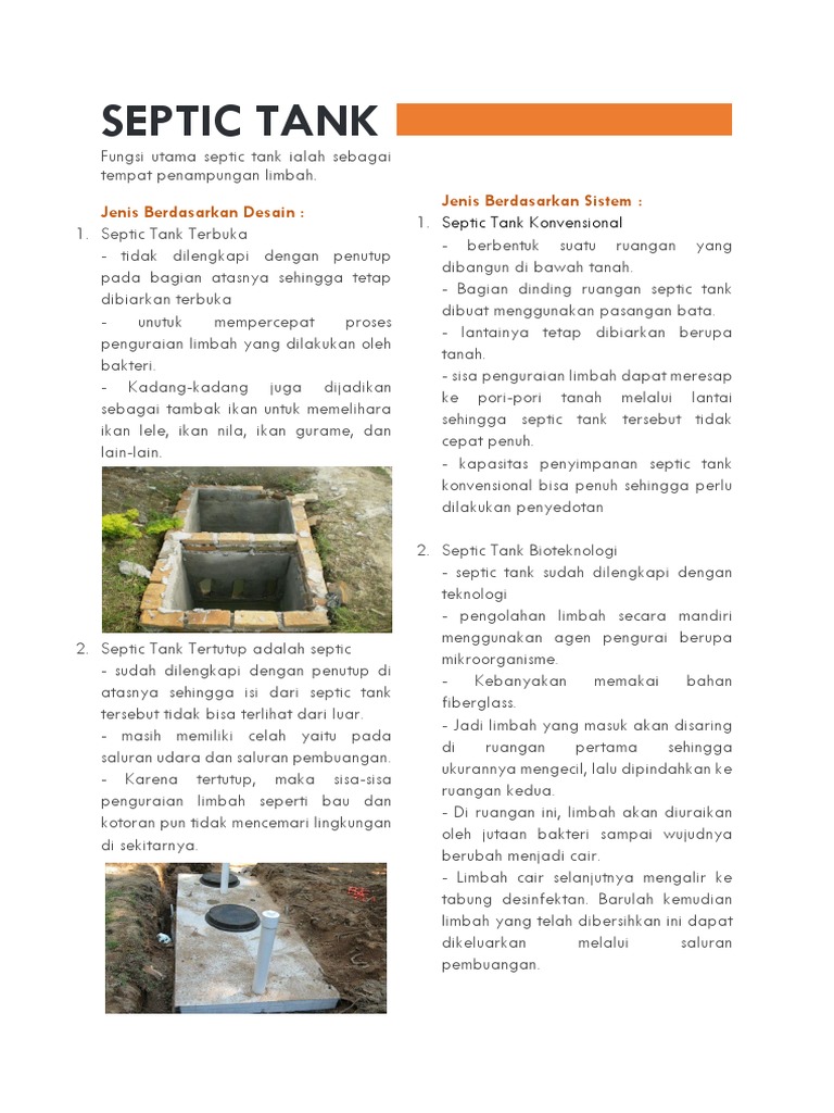 Septic Tank | PDF | Griya & Taman