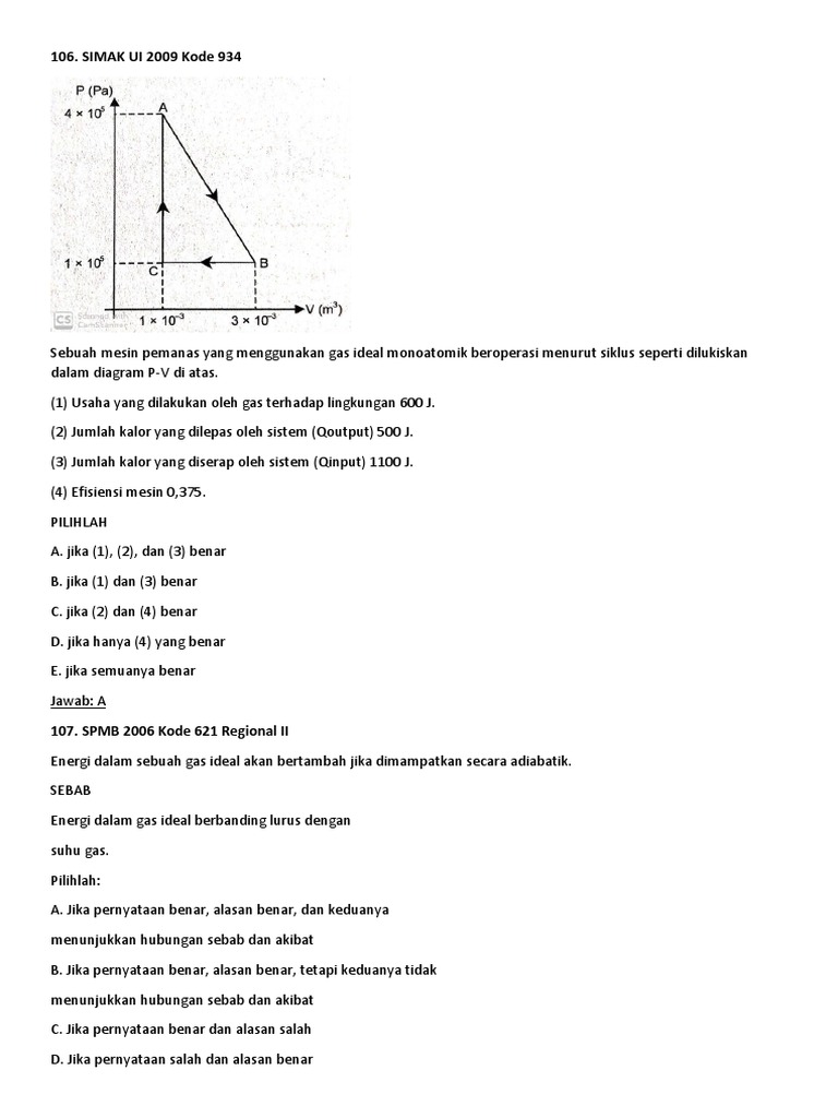 Soal Fisika Kelas Xi Kalor | PDF | Metode & Bahan Ajar | Teknologi & Rekayasa