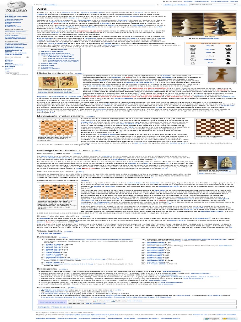Alfil - Wikipedia, La Enciclopedia Libre | PDF | Juegos de habilidad mental | Juegos de mesa