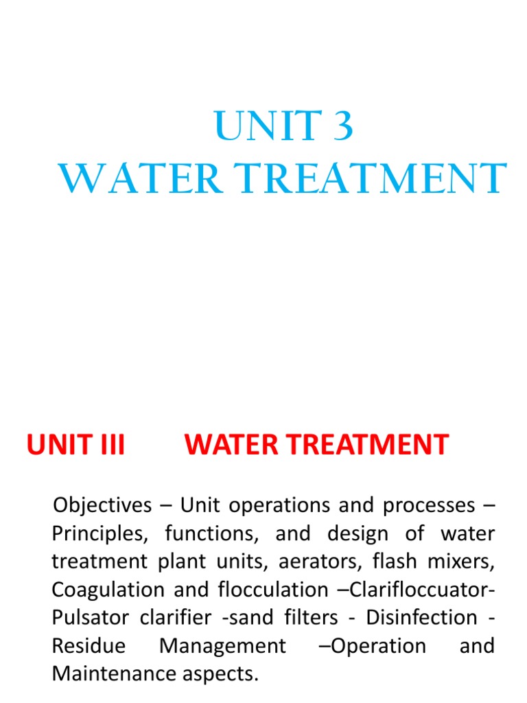 Water Treatment | PDF | Water Purification | Sewage Treatment
