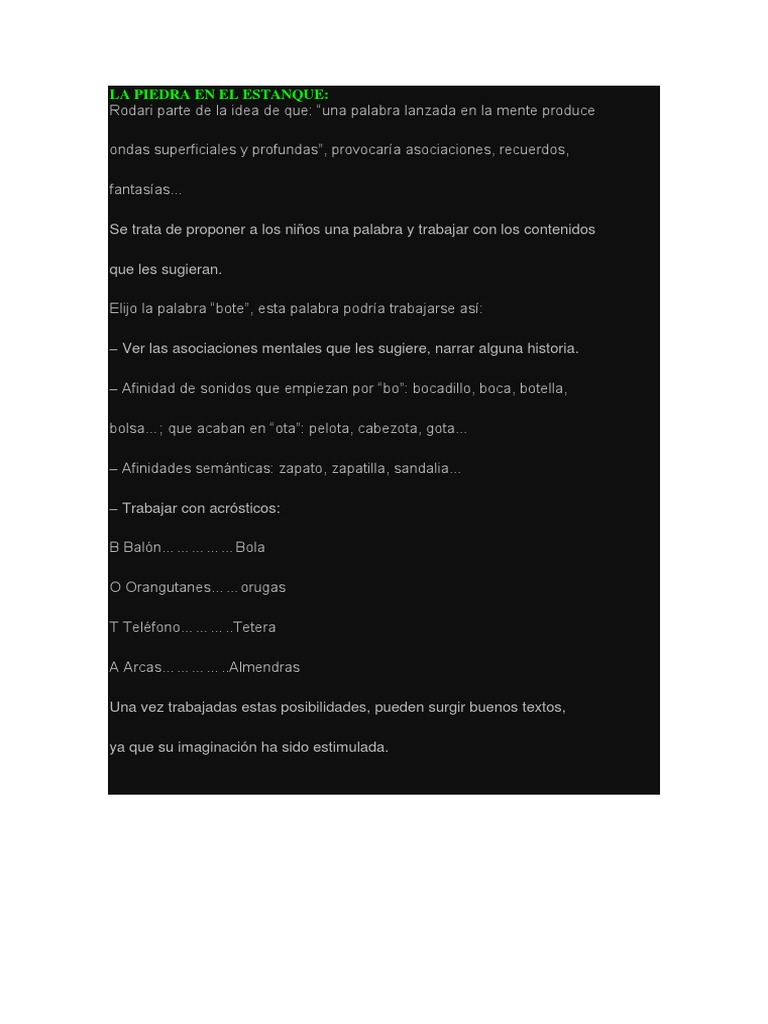 La Piedra en El Estanque | PDF