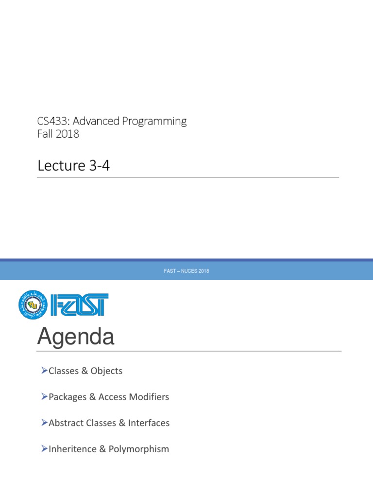 Objects And Classes Advanced Programming Pdf Class Computer