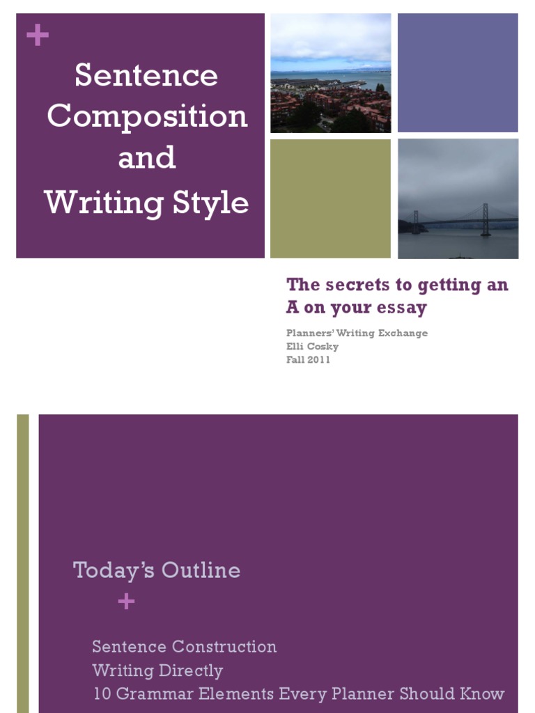 Sentence Composition and Writing Style PDF | PDF | Verb | Linguistic ...