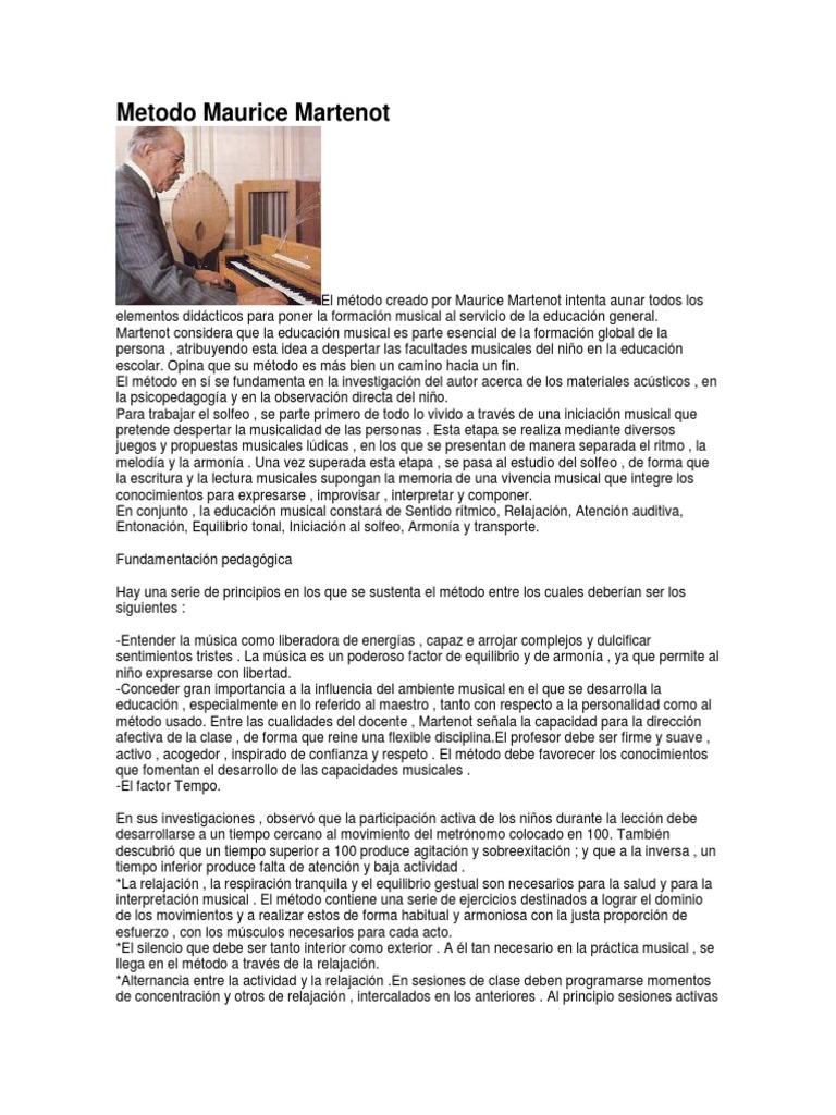 Metodo Maurice Martenot | PDF | Ritmo | Acorde (Música)