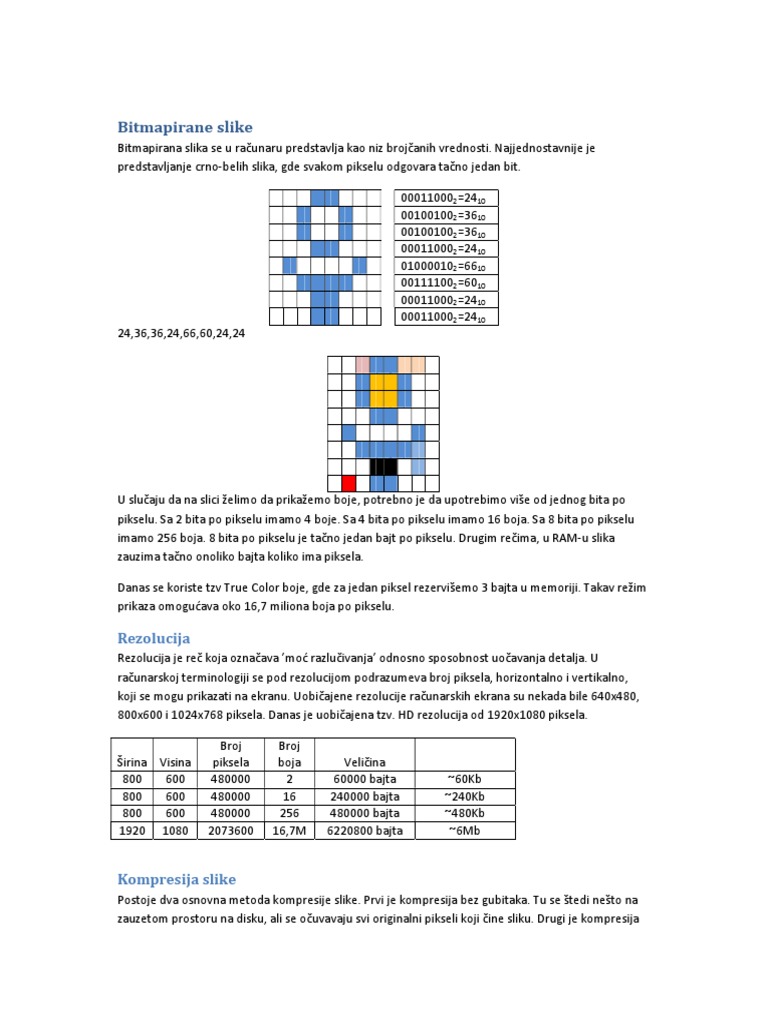 Bitmapirane I Vektorske Slike - Beleske | PDF