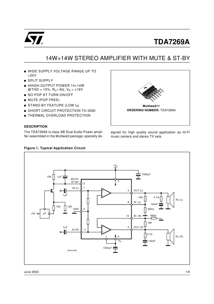 Tda 7269 A | PDF | Amplifier | Electromagnetism