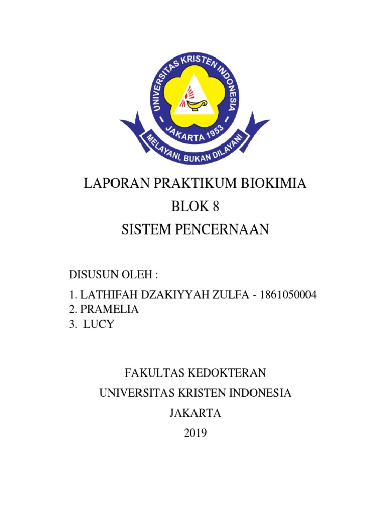 LAPORAN PRAKTIKUM BIOKIMIA Blok 8 | PDF | Kajian Bahasa Asing | Kesehatan Holistik