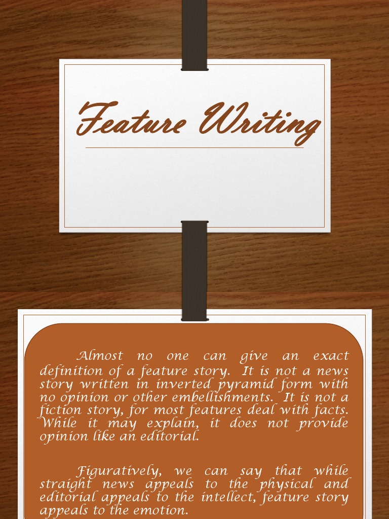 Feature Writing | Download Free PDF | Narration | News