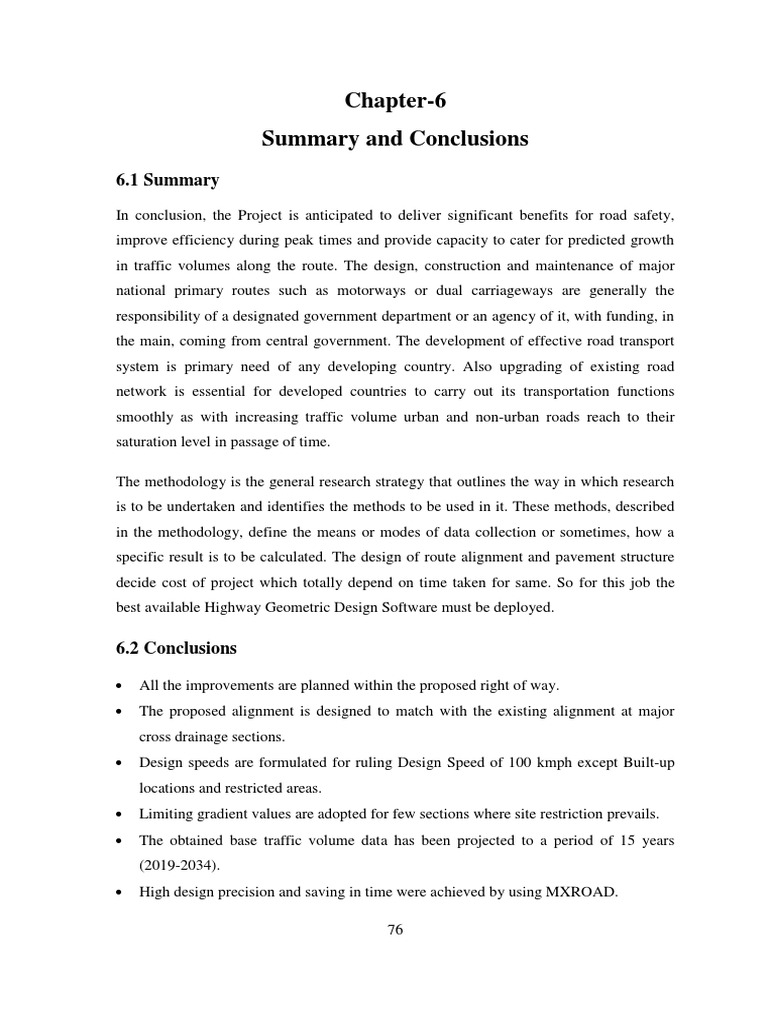 Road Safety and Design Conclusions | PDF | Road | Traffic