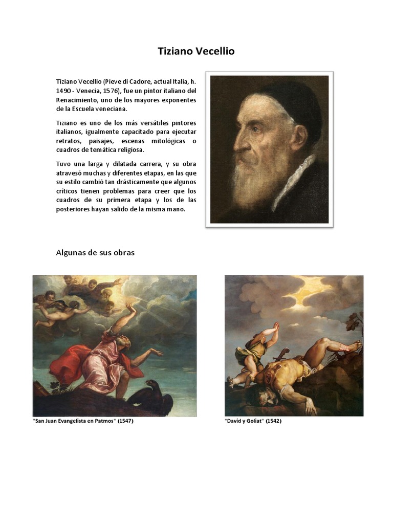 Tiziano Vecellio | PDF | Arte | Clásicos