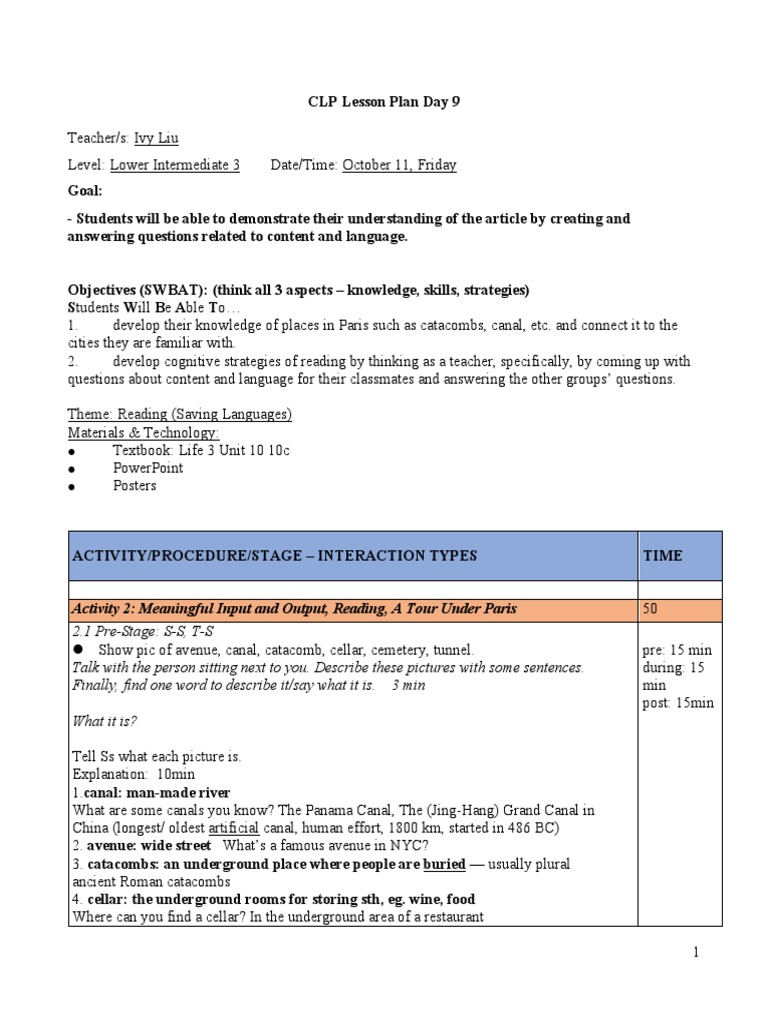 Reading Activity - Gallery Walk | PDF | Question | Attention